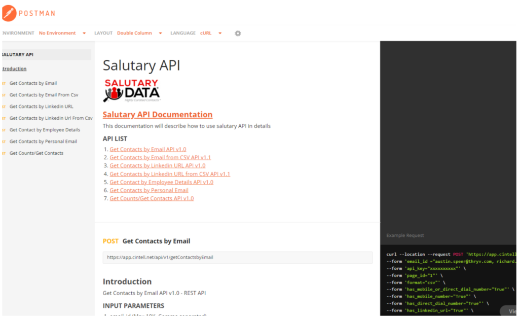 API Suite for Contact Enrichment and Data Append | Salutary Data